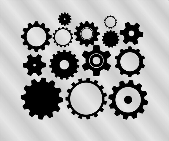 Assorted Gears Clipart Assorted Gears Vector Image Digital - Etsy Singapore