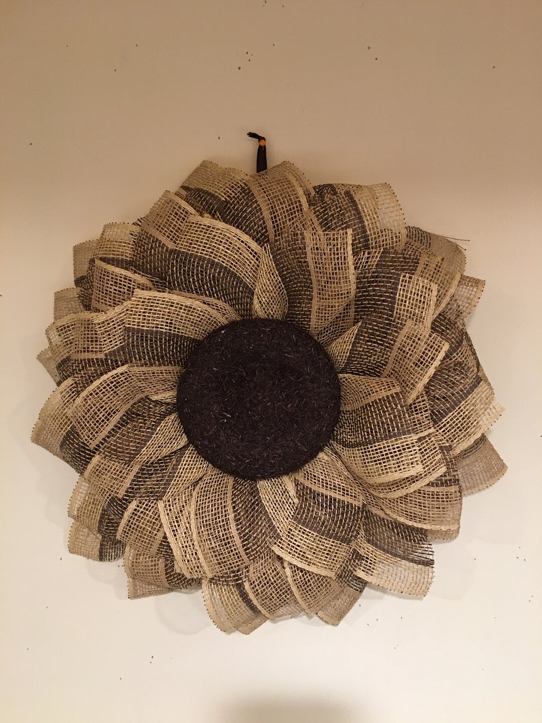 RUSTIC SUNFLOWER, Neutral Sunflower, Handmade Flower, Farmhouse Flower ...