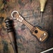 Hand Made Leather Guitar Key Ring With Plectrum Pouch. - Etsy
