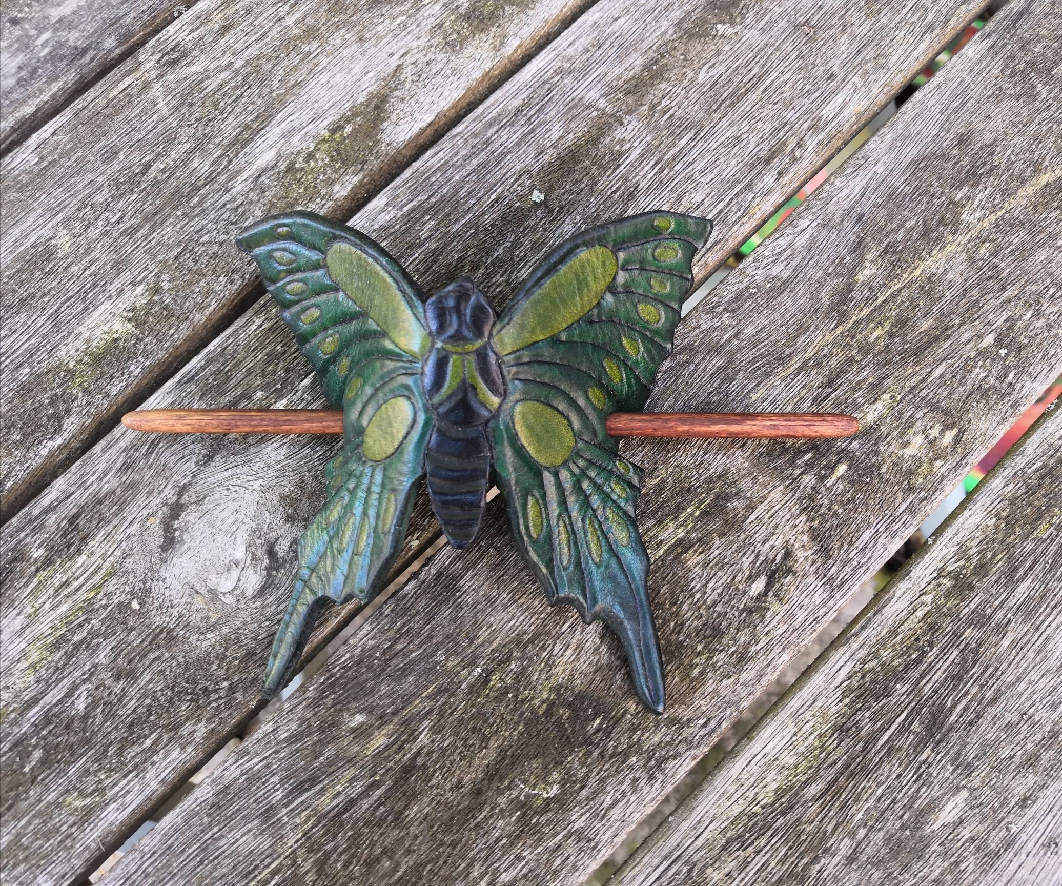 Leather Butterfly Hair Barrette - Etsy Singapore