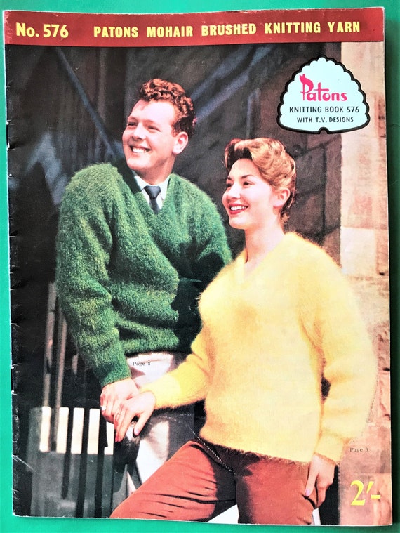 PATONS Book 576 mohair Brushed Knitting Yarn | Etsy