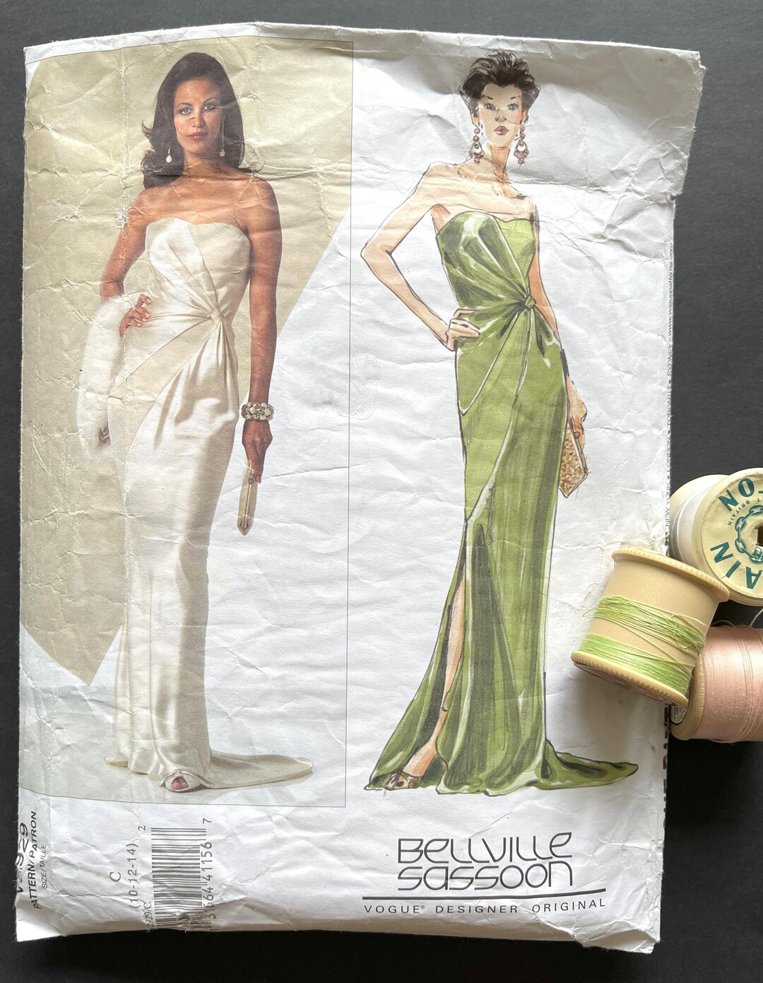 VOGUE V 2929 Women's Strapless Gown Dress Size 10-12-14 BELLVILLE ...