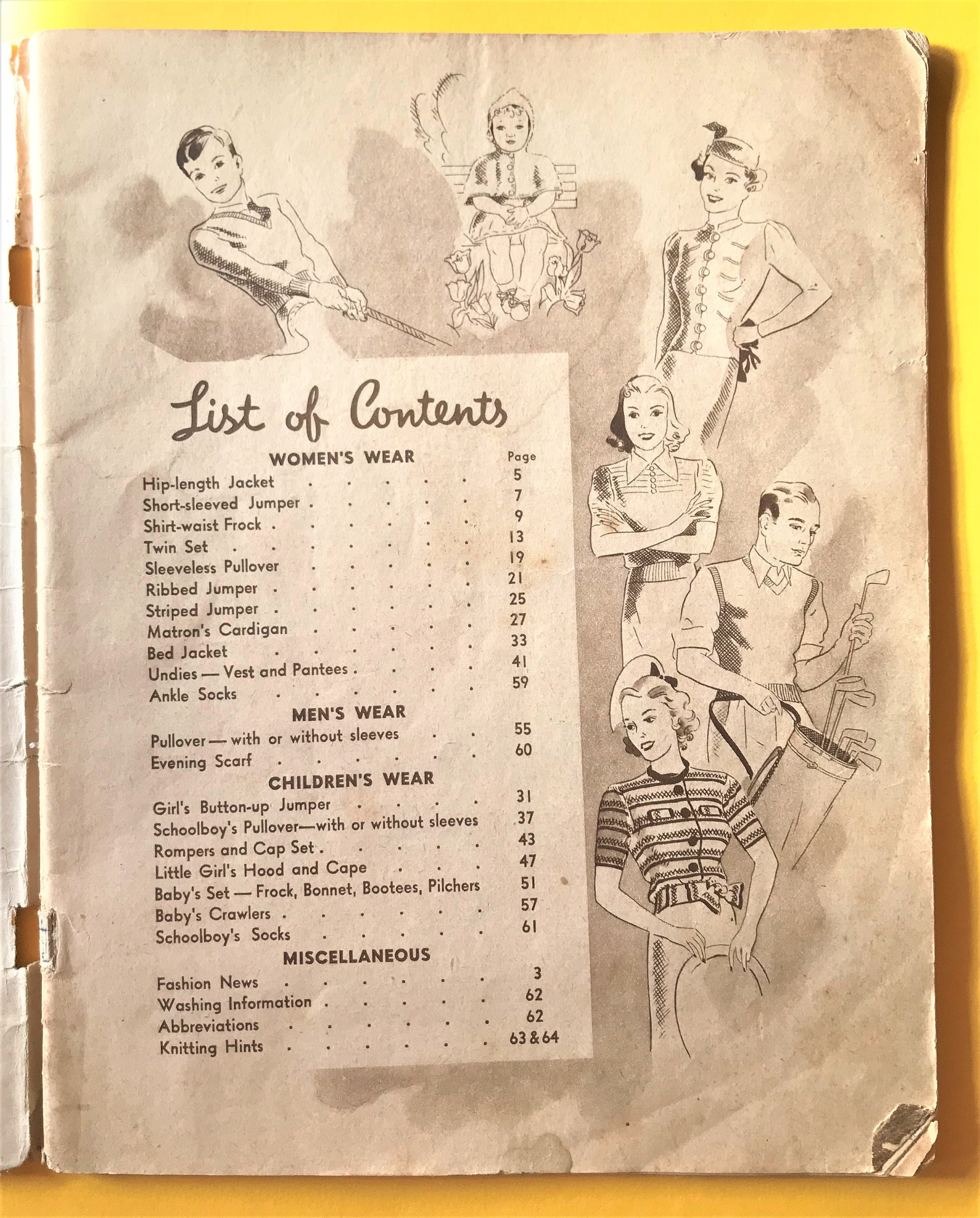 The LUX BOOK 1939 Knitting Patterns Booklet for Women Men Boys Girls ...