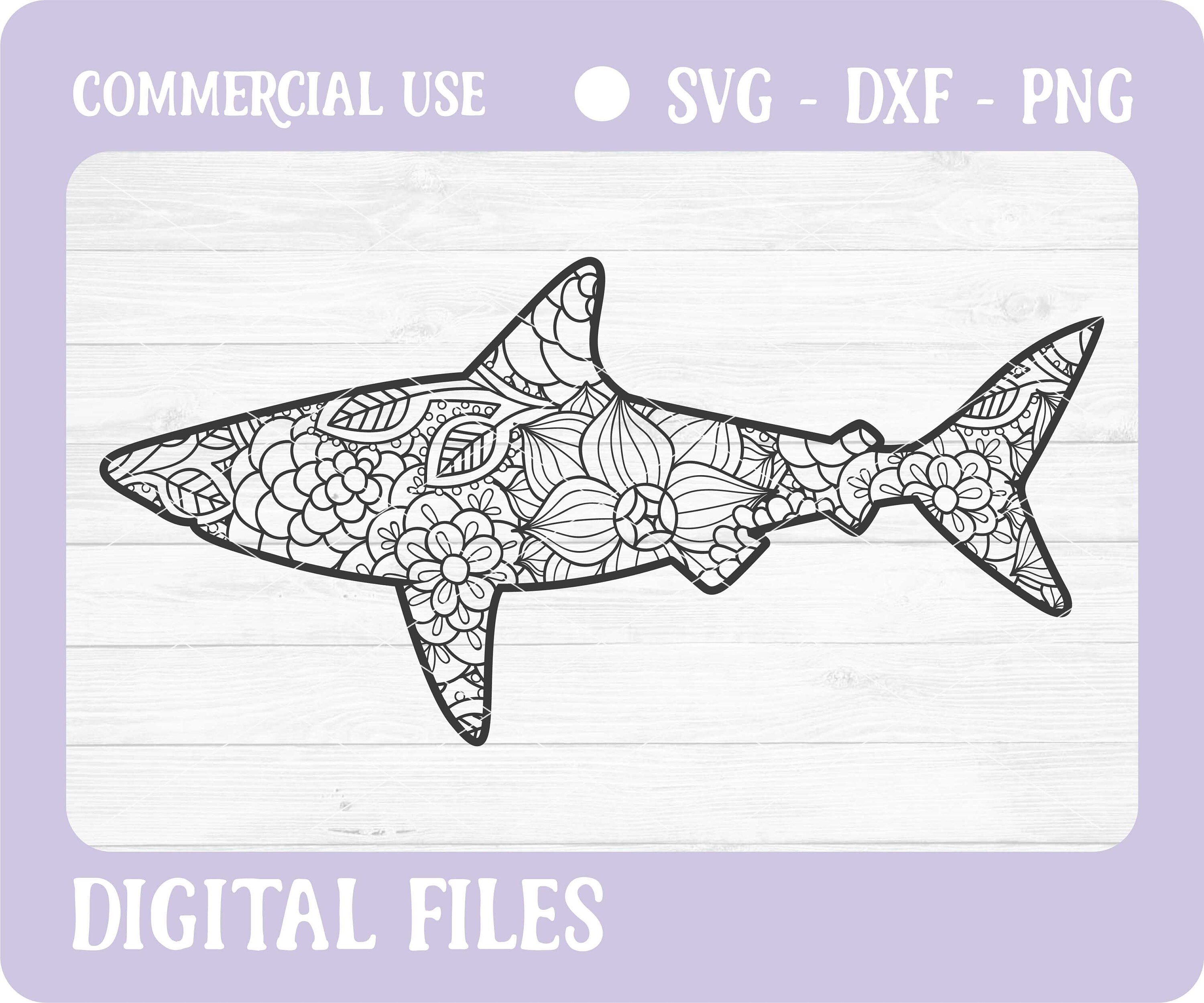 Instant SVG/DXF/PNG Shark Mandala Svg Mandala Svg Zentangle - Etsy Canada