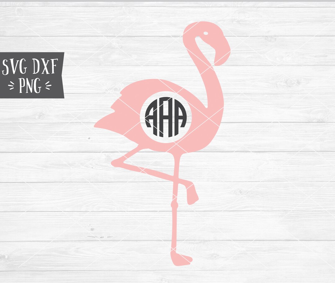 Instant SVG/DXF/PNG Flamingo Monogram Frame Summer Svg Dxf - Etsy