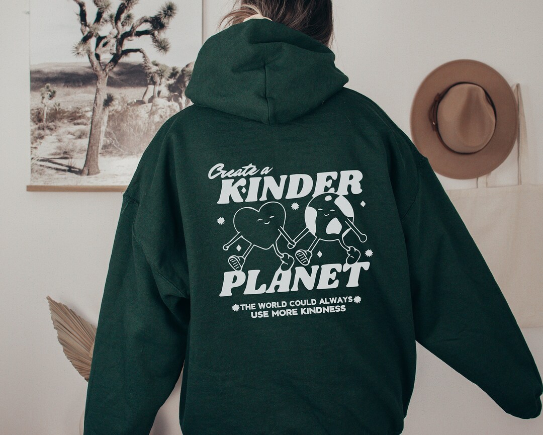 Kinder Planet Recycling Hoodie Earth Day Unisex Heavy Blend Hooded ...