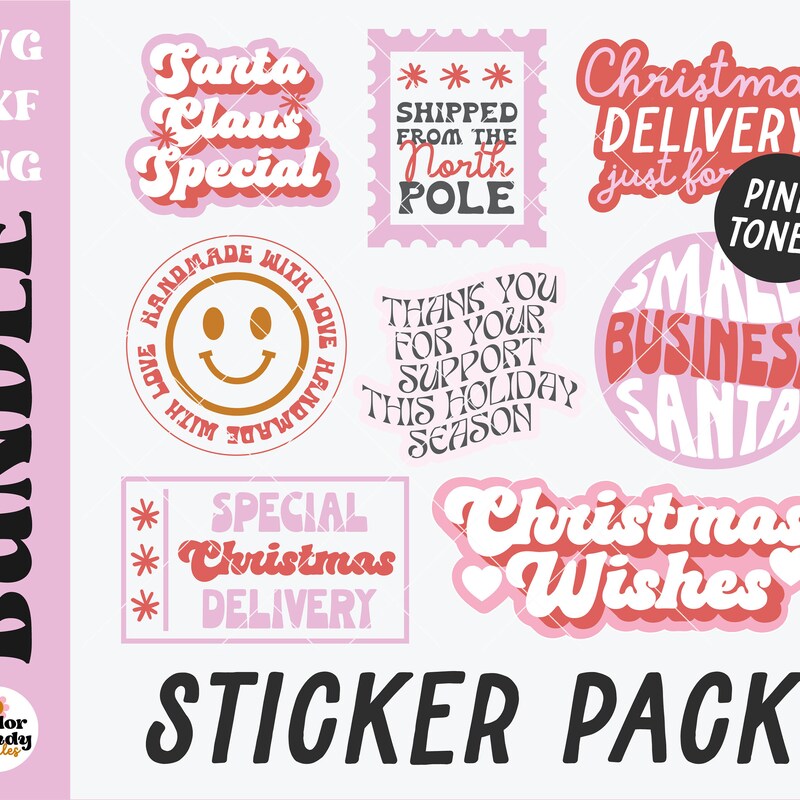 Christmas Business Stickers - Etsy