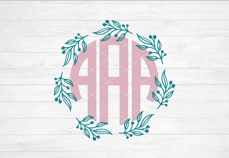 Instant SVG/DXF/PNG Floral Vine Monogram Frame Monogram Svg - Etsy