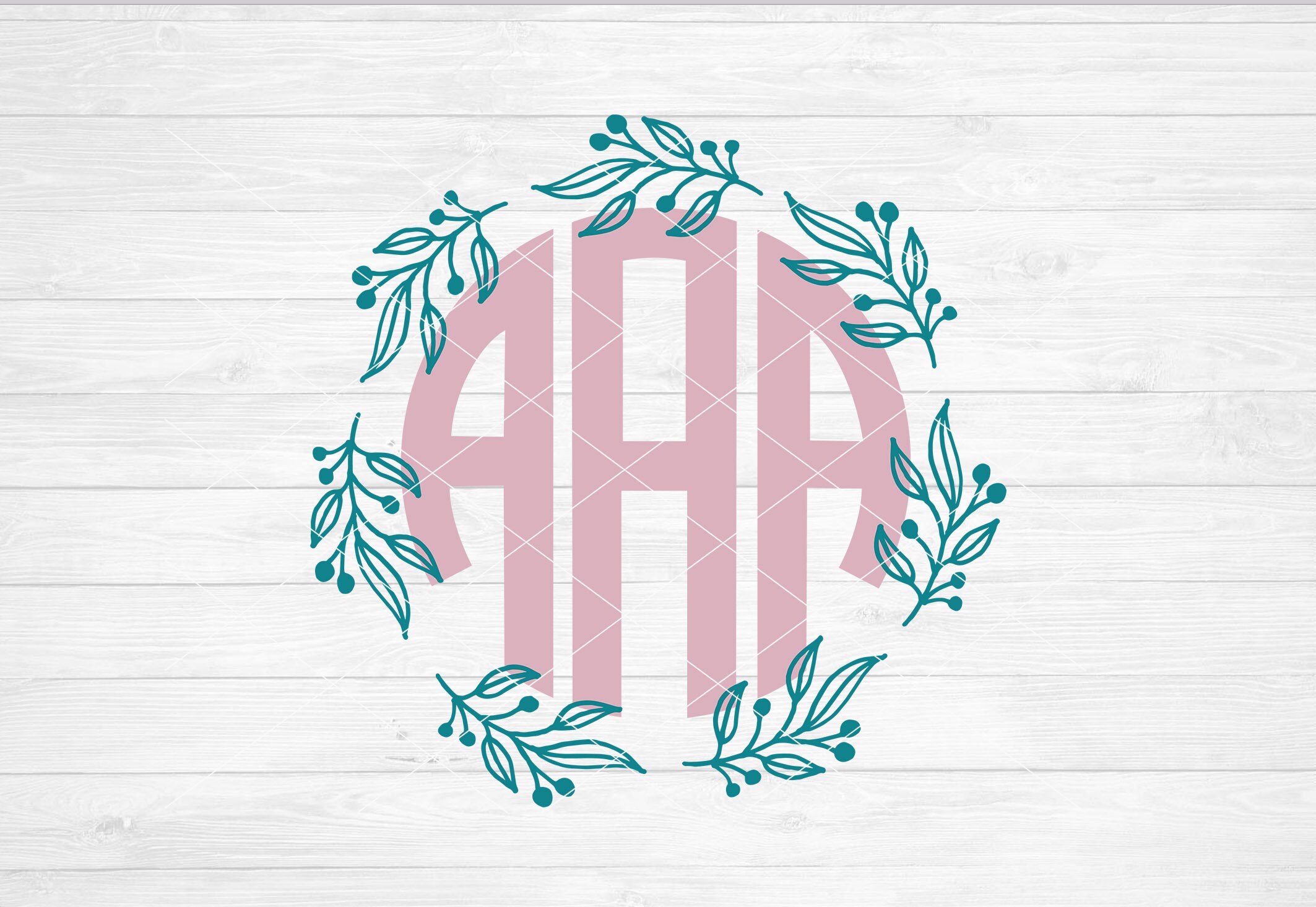 Instant SVG/DXF/PNG Floral Vine Monogram Frame Monogram Svg - Etsy