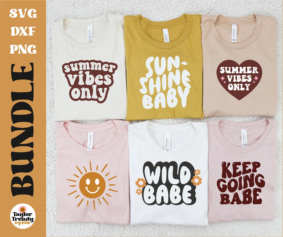 Instant SVG/DXF/PNG Trendy Retro Tshirt Bundle 2 Svg Retro - Etsy