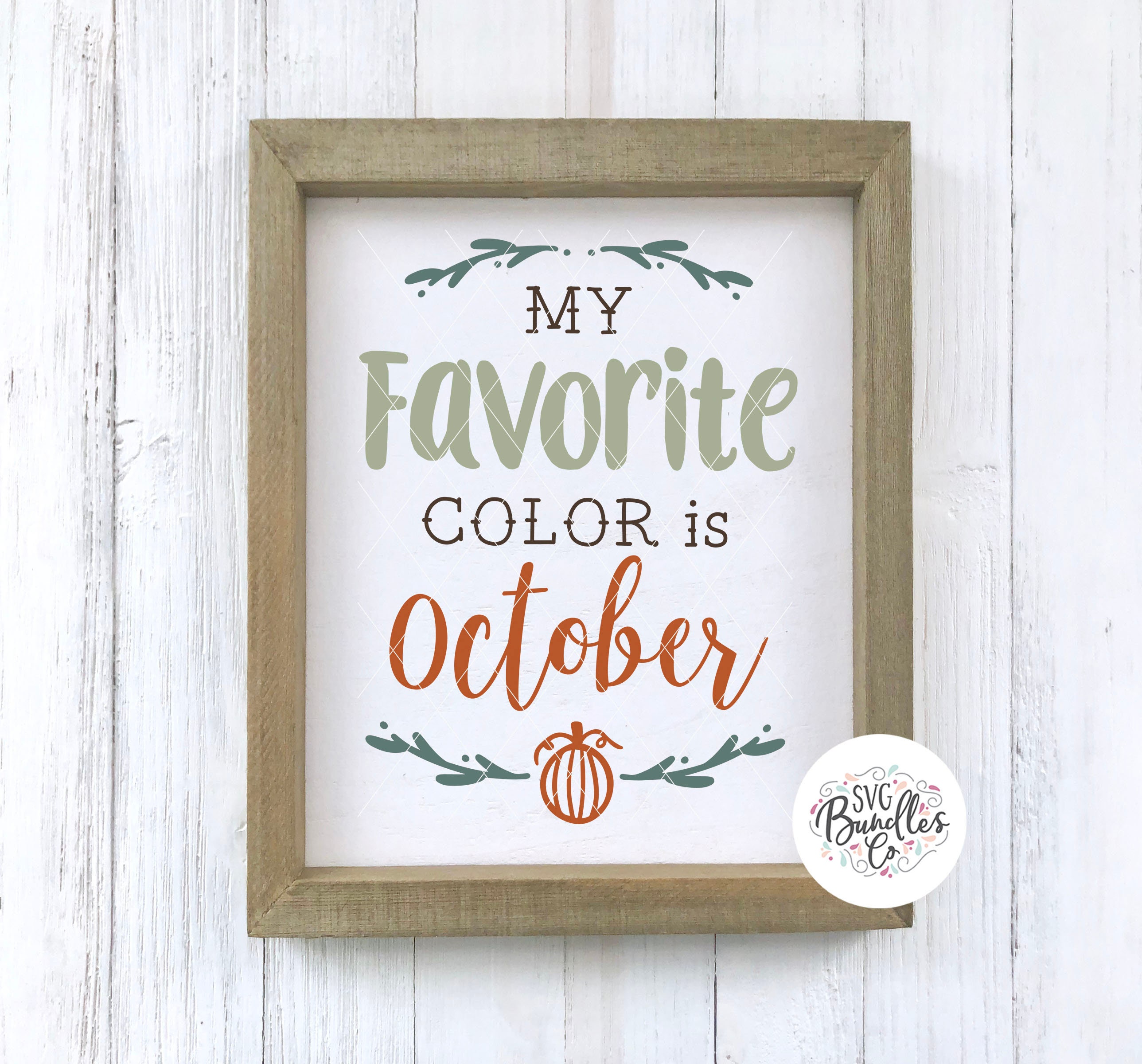 Instant SVG/DXF/PNG My Favorite Color is October Svg Autumn | Etsy
