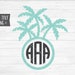 Instant SVG/DXF/PNG Beach Monogram Frame Bundle of 7, Summer Svg, Dxf ...