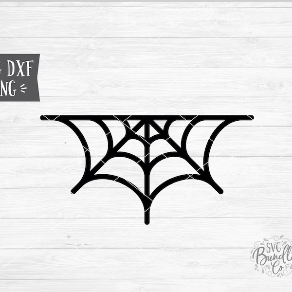 Spider Half Web Svg - Etsy