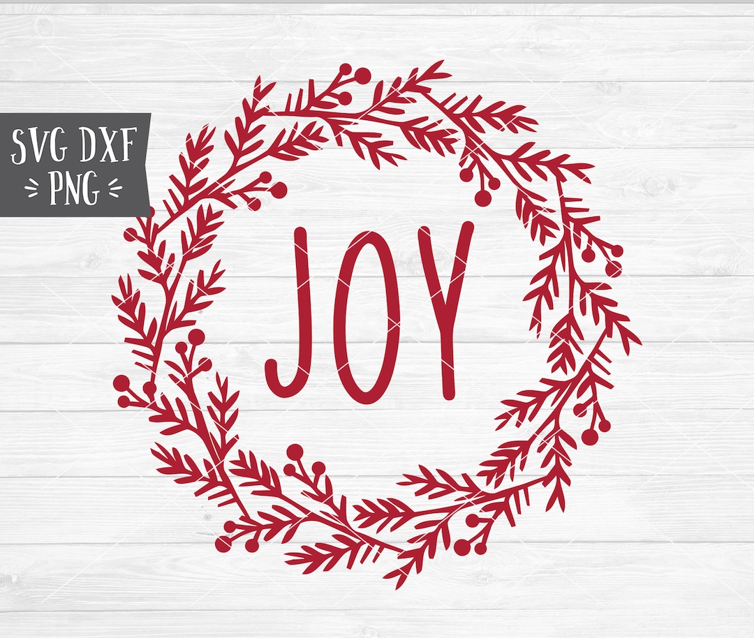 Instant SVG/DXF/PNG Joy Wreath Svg Christmas Svg Christmas - Etsy
