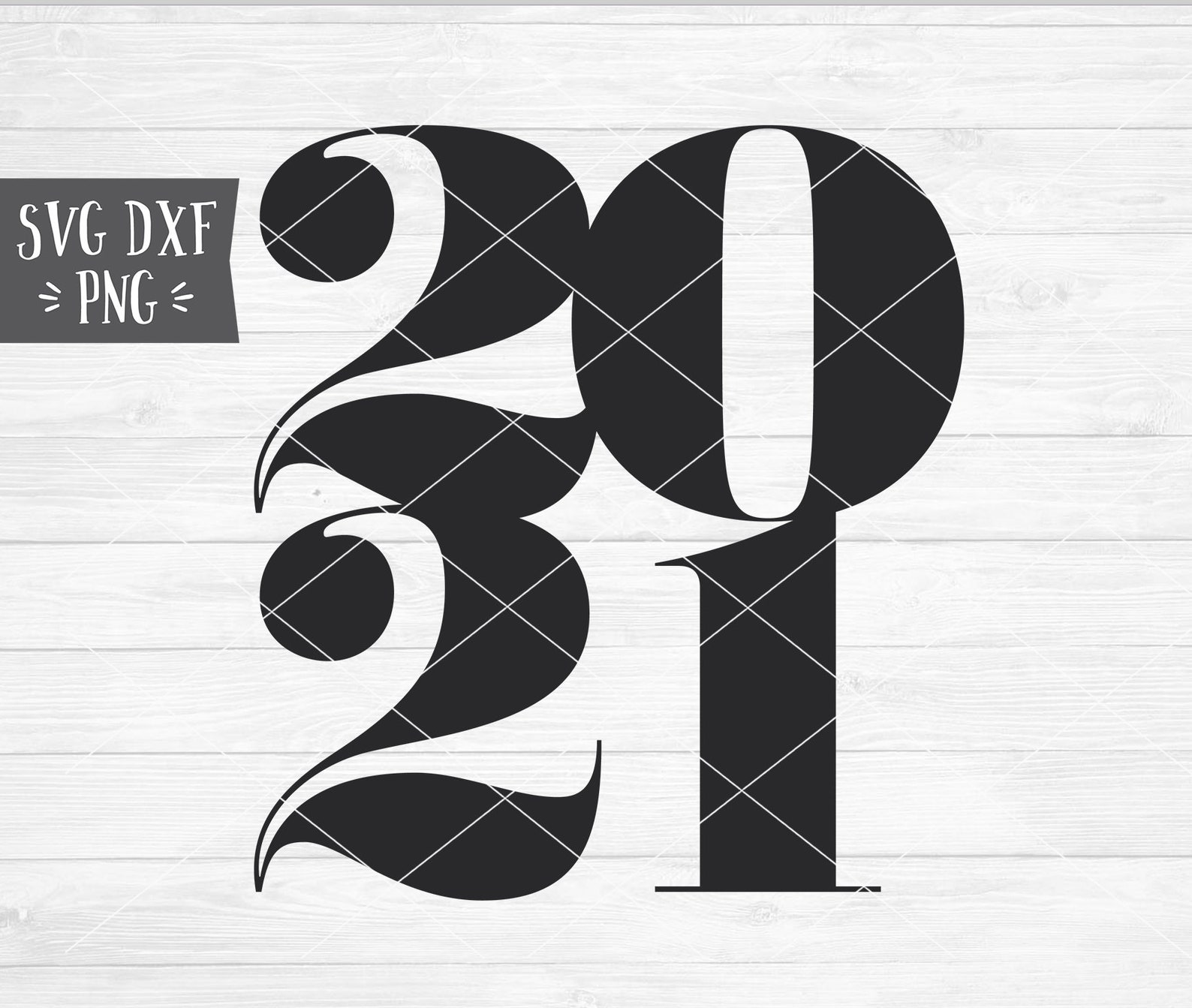 Instant SVG/DXF/PNG modern 2021 svg stacked 2021 svg New | Etsy
