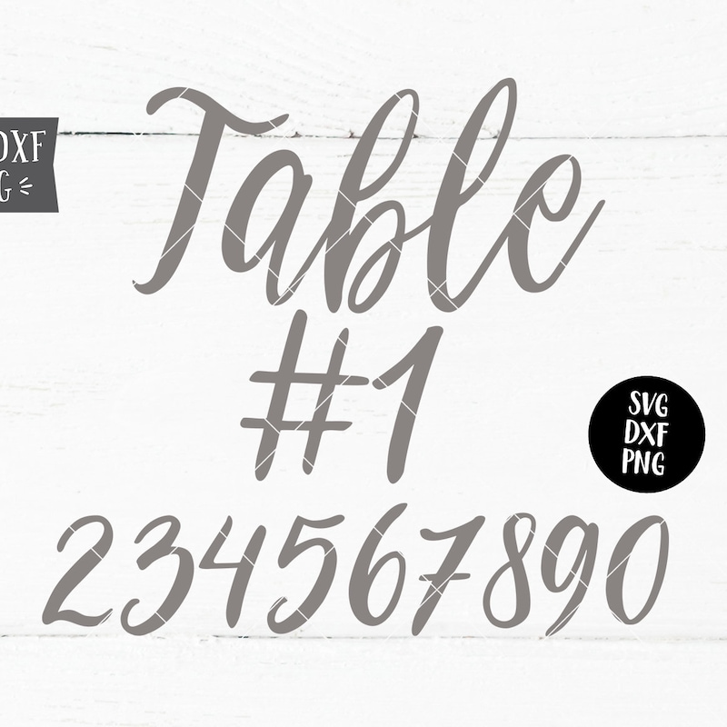 Table Numbers Svg - Etsy