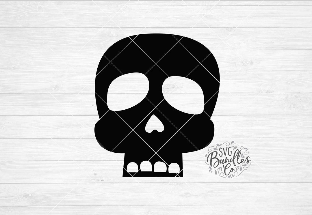 Instant SVG/DXF/PNG Simple Skull Svg, Halloween Svg, Halloween Graphic ...