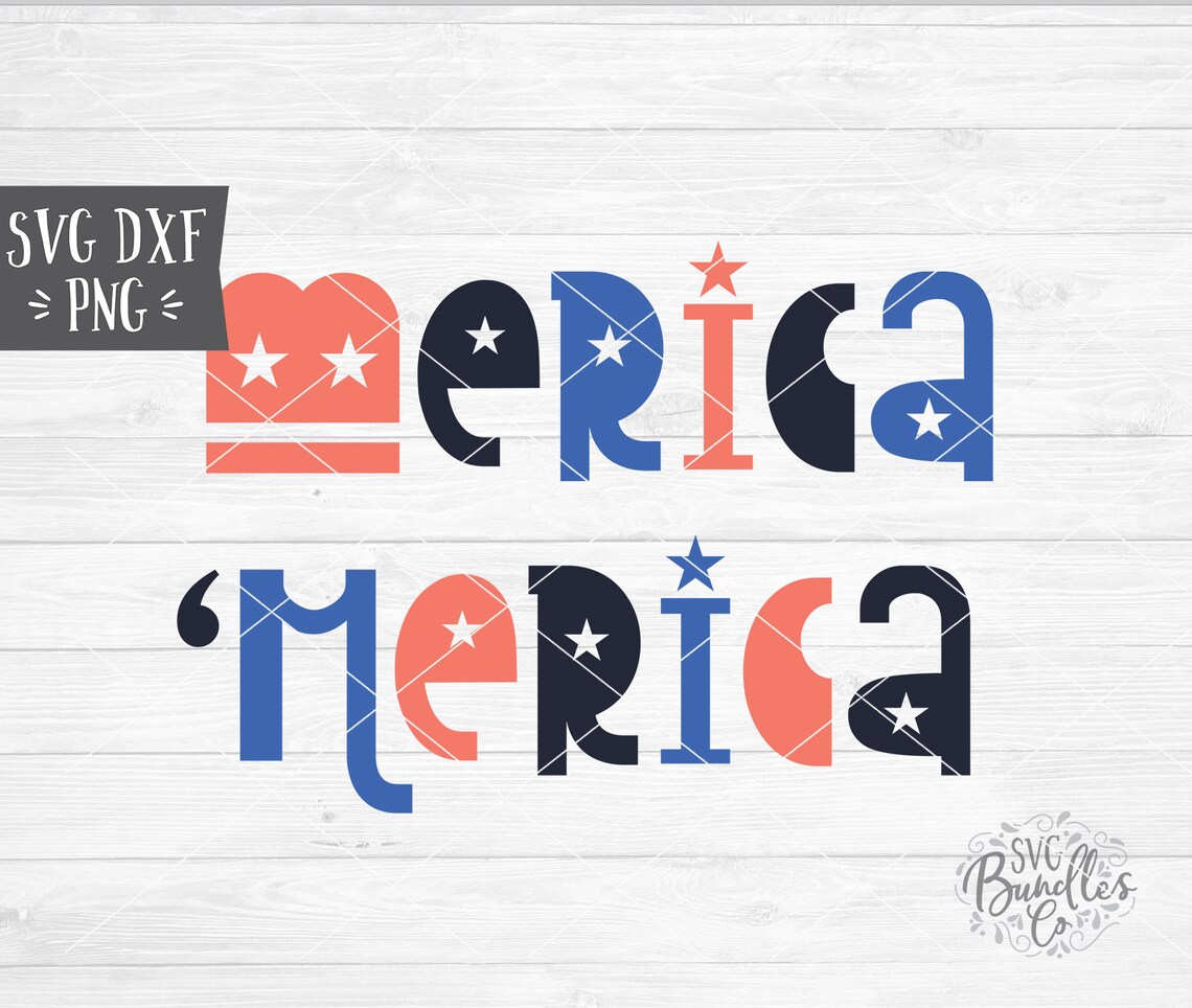 Instant SVG/DXF/PNG 'merica United States Usa | Etsy