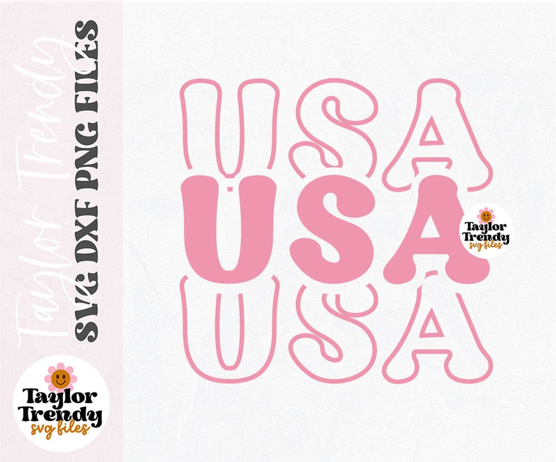 Instant Svg/dxf/png USA Stacked Svg Usa Svg America Svg 4th - Etsy