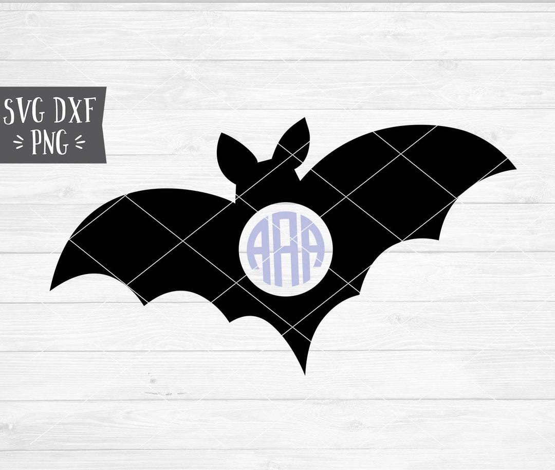Instant SVG/DXF/PNG Bat Monogram Svg, Halloween Svg, Halloween Monogram ...