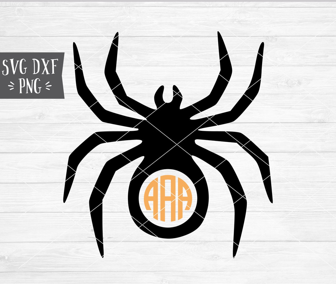 Instant SVG/DXF/PNG Spider Monogram Svg Halloween Svg - Etsy