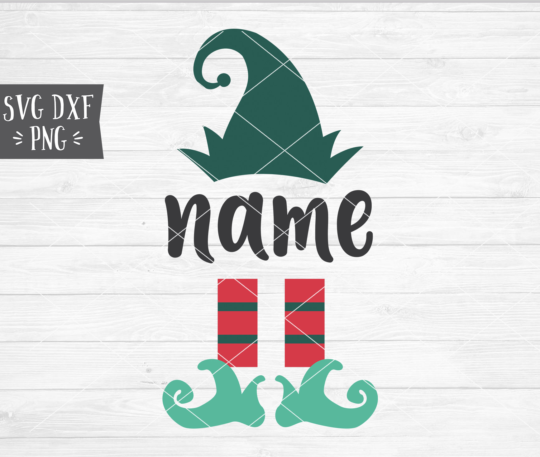 Instant SVG/DXF/PNG Custom Elf Name Monogram svg christmas | Etsy