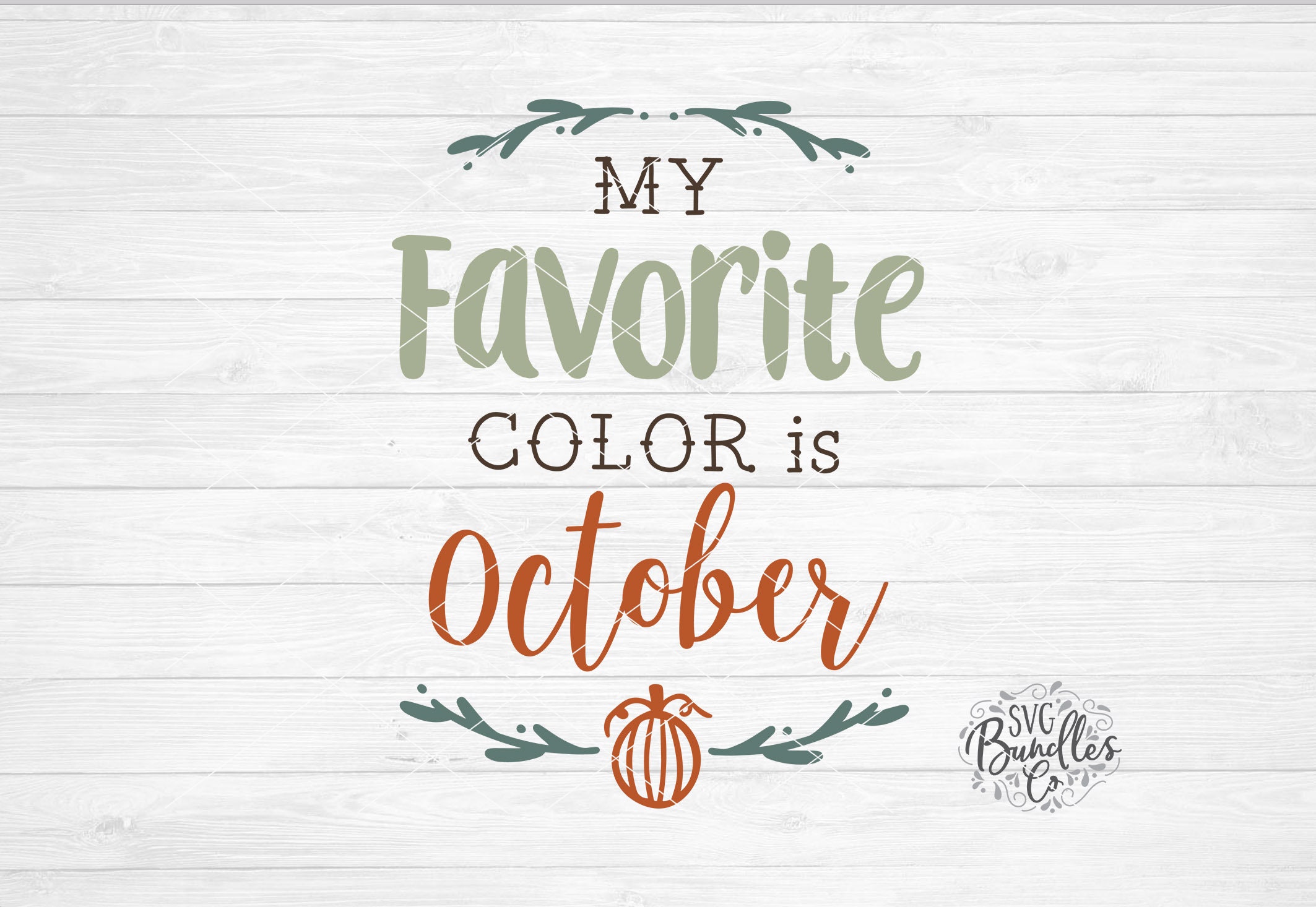 Instant SVG/DXF/PNG My Favorite Color is October Svg Autumn | Etsy