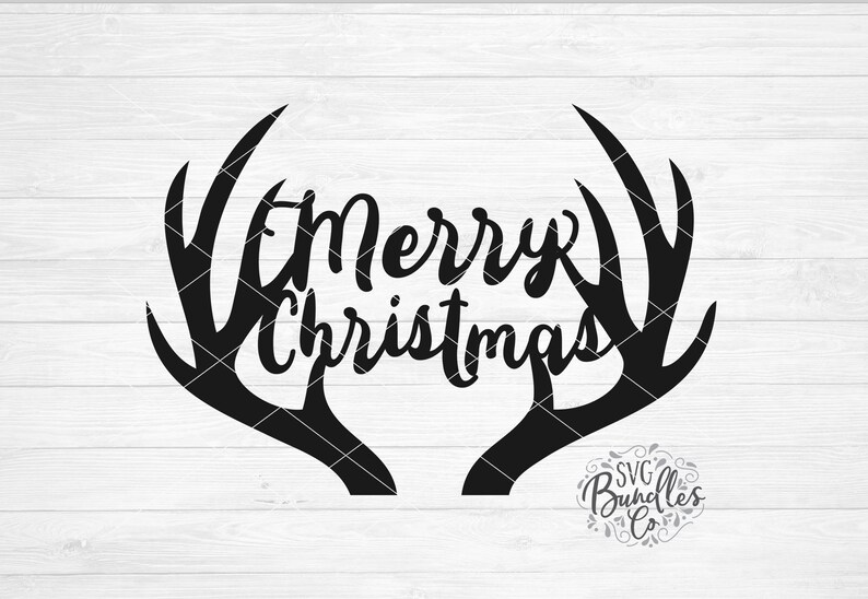Instant SVG/DXF/PNG Merry Christmas deer Antlers Svg - Etsy