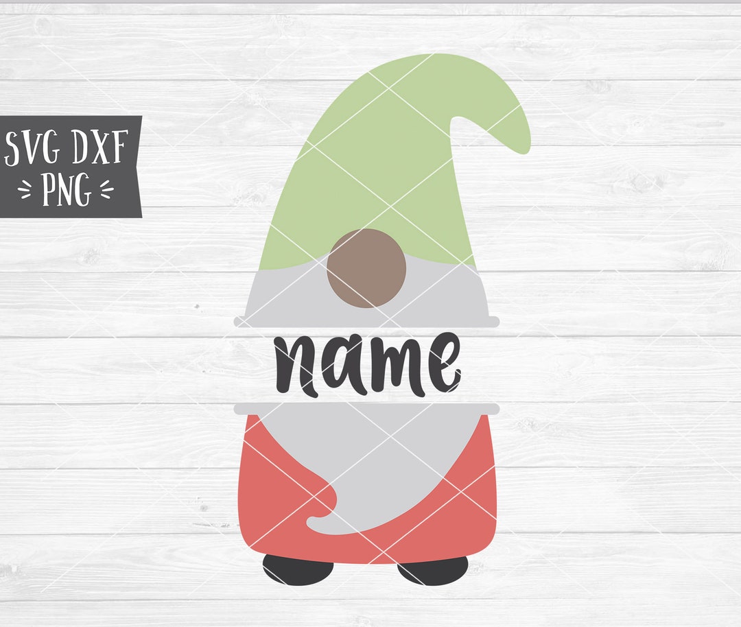 Instant SVG/DXF/PNG Custom Gnome Name Monogram Svg, Gnome Svg, Gnome ...