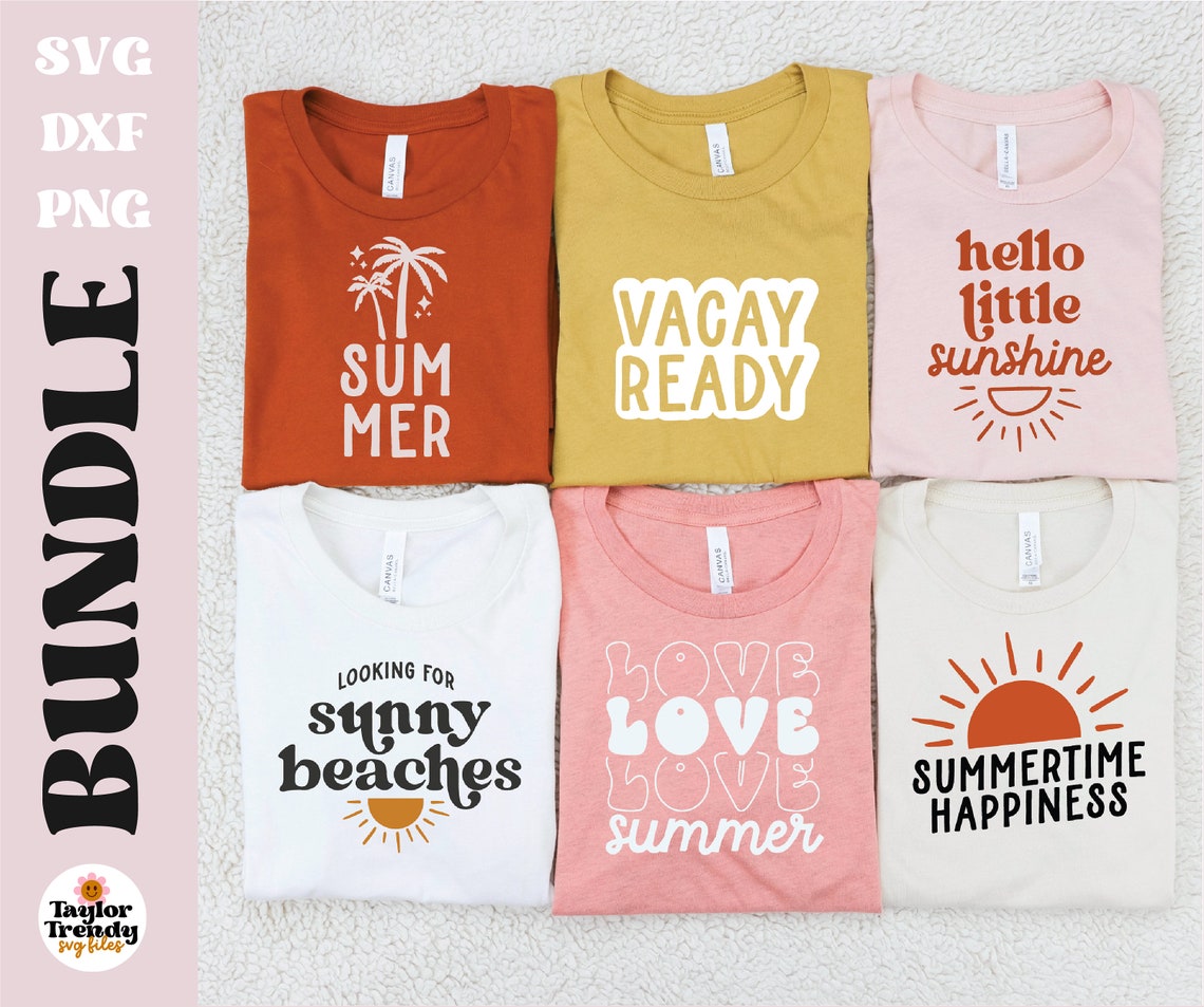 Instant SVG/DXF/PNG Summer Svg Tshirt Bundle 2 Summer Retro - Etsy