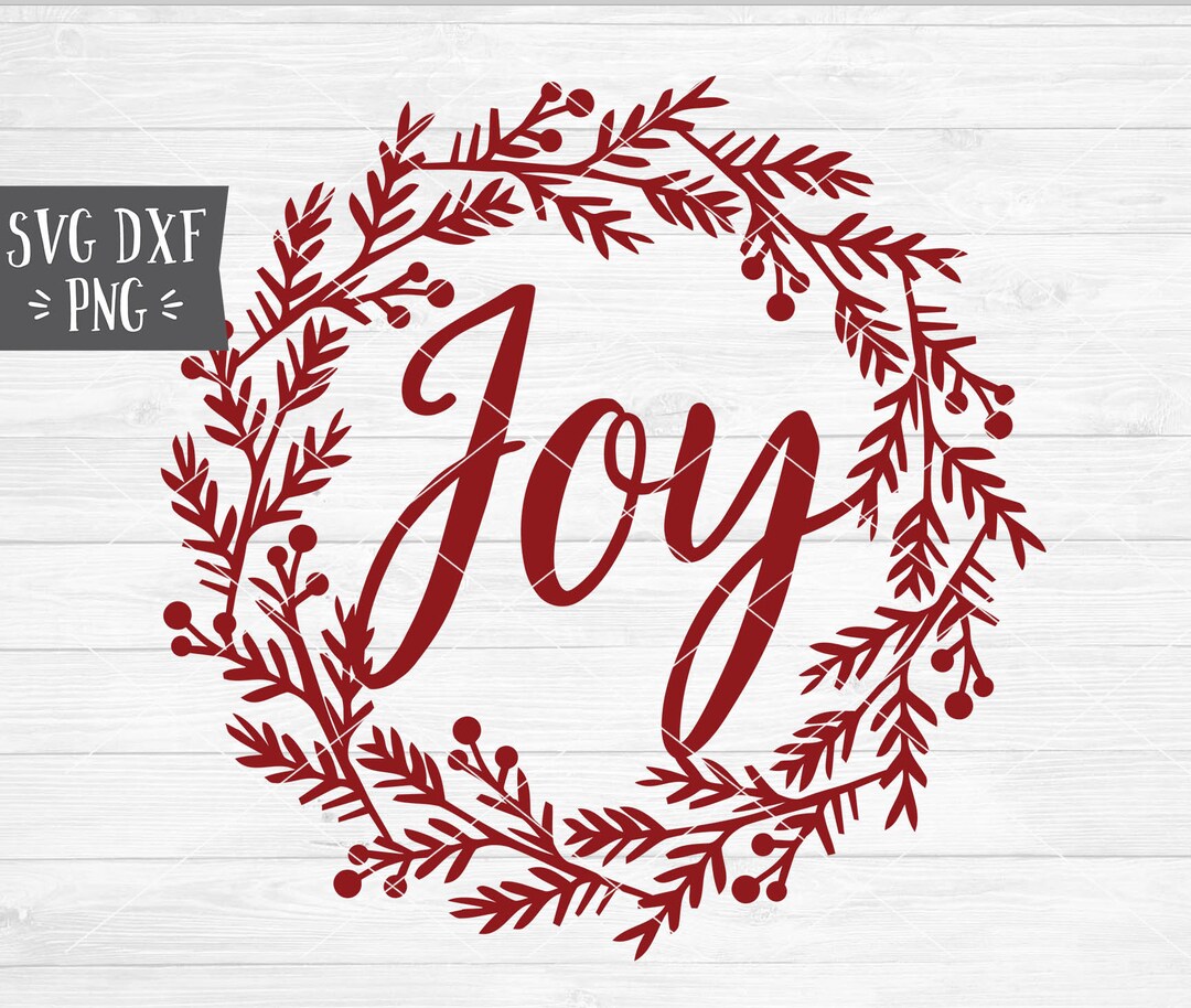 Instant SVG/DXF/PNG Joy Wreath Svg, Christmas Svg, Christmas Sign ...