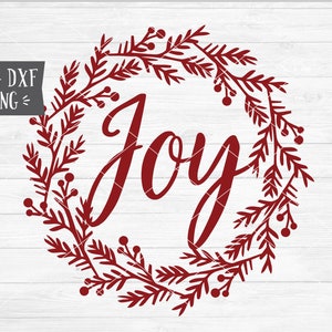 Instant SVG/DXF/PNG Joy Wreath Svg, Christmas Svg, Christmas Sign ...