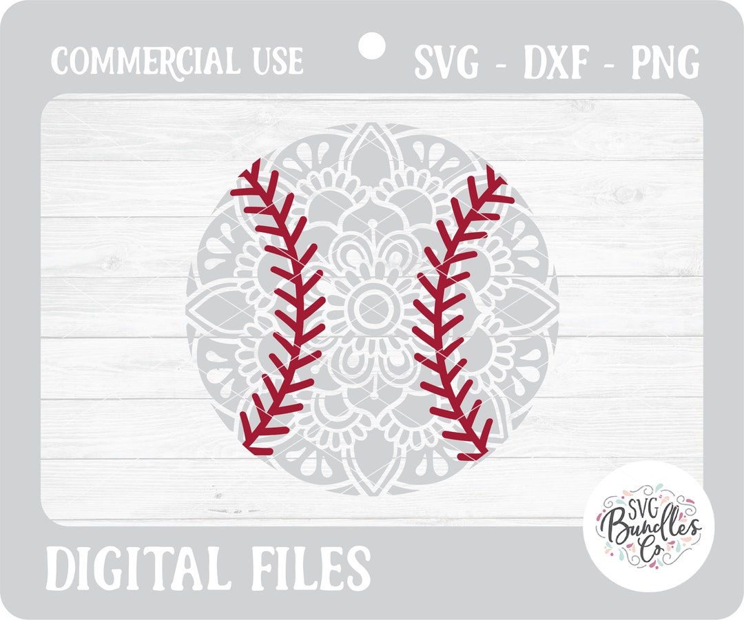 Instant SVG/DXF/PNG Layered Doily Baseball Svg, Mandala Baseball Svg ...