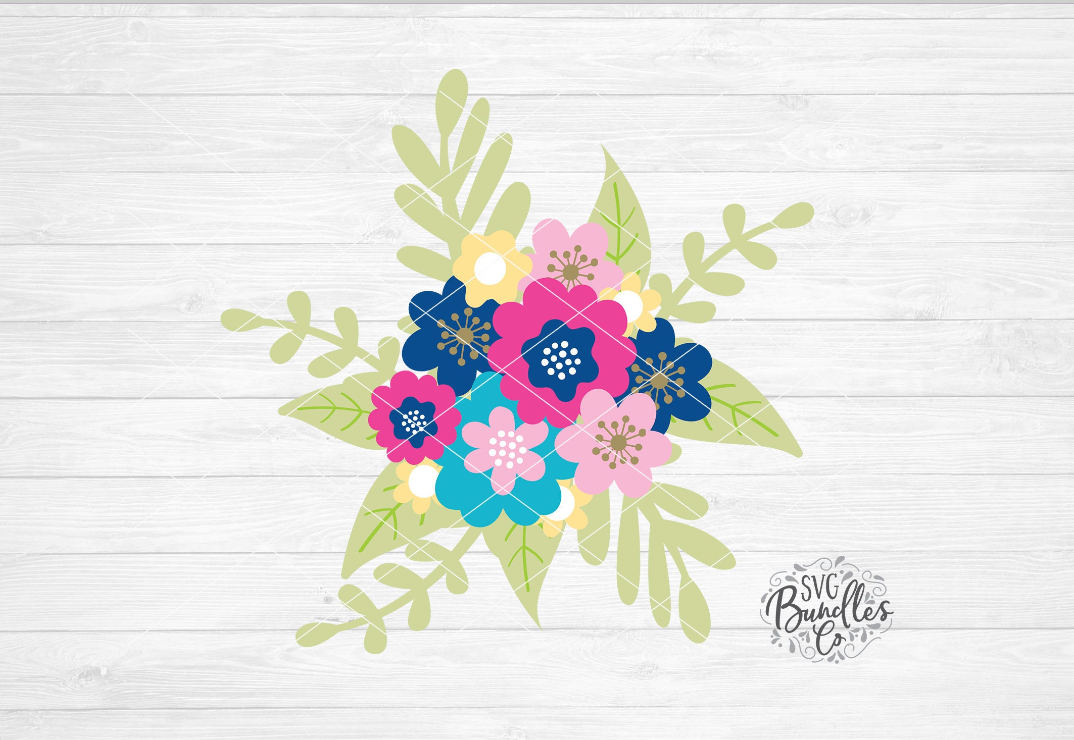 Instant SVG/DXF/PNG Floral Bouquet Svg Spring Svg Flower - Etsy