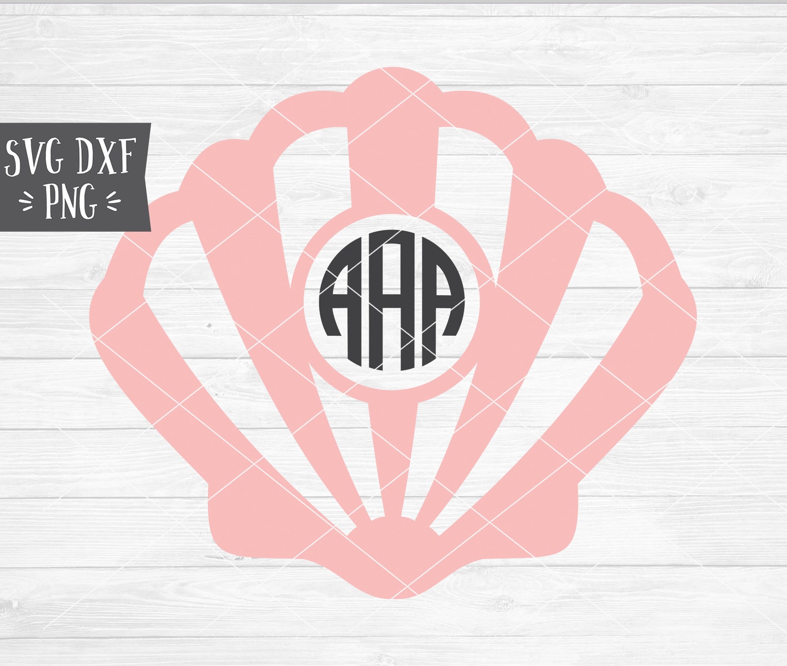 Instant SVG/DXF/PNG Seashell Monogram Frame Summer Svg Dxf - Etsy