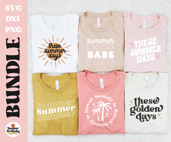 Instant SVG/DXF/PNG Summer Svg Tshirt Bundle Summer Retro - Etsy