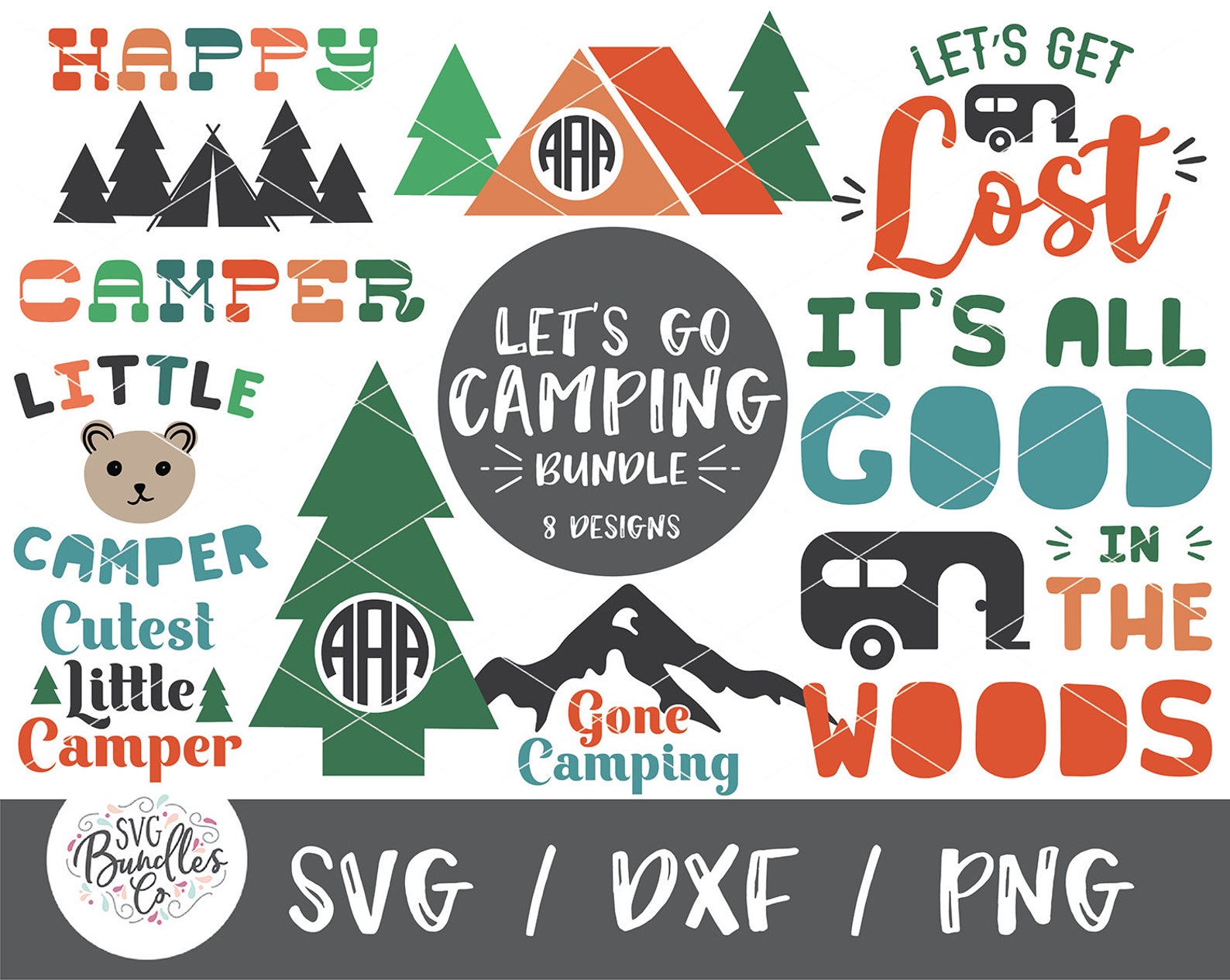 Instant SVG/DXF/PNG Let's Go Camping Svg Bundle Camping - Etsy