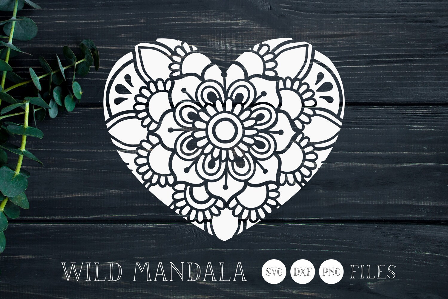 Instant SVG/DXF/PNG Doily Heart Svg Mandala Heart Svg | Etsy