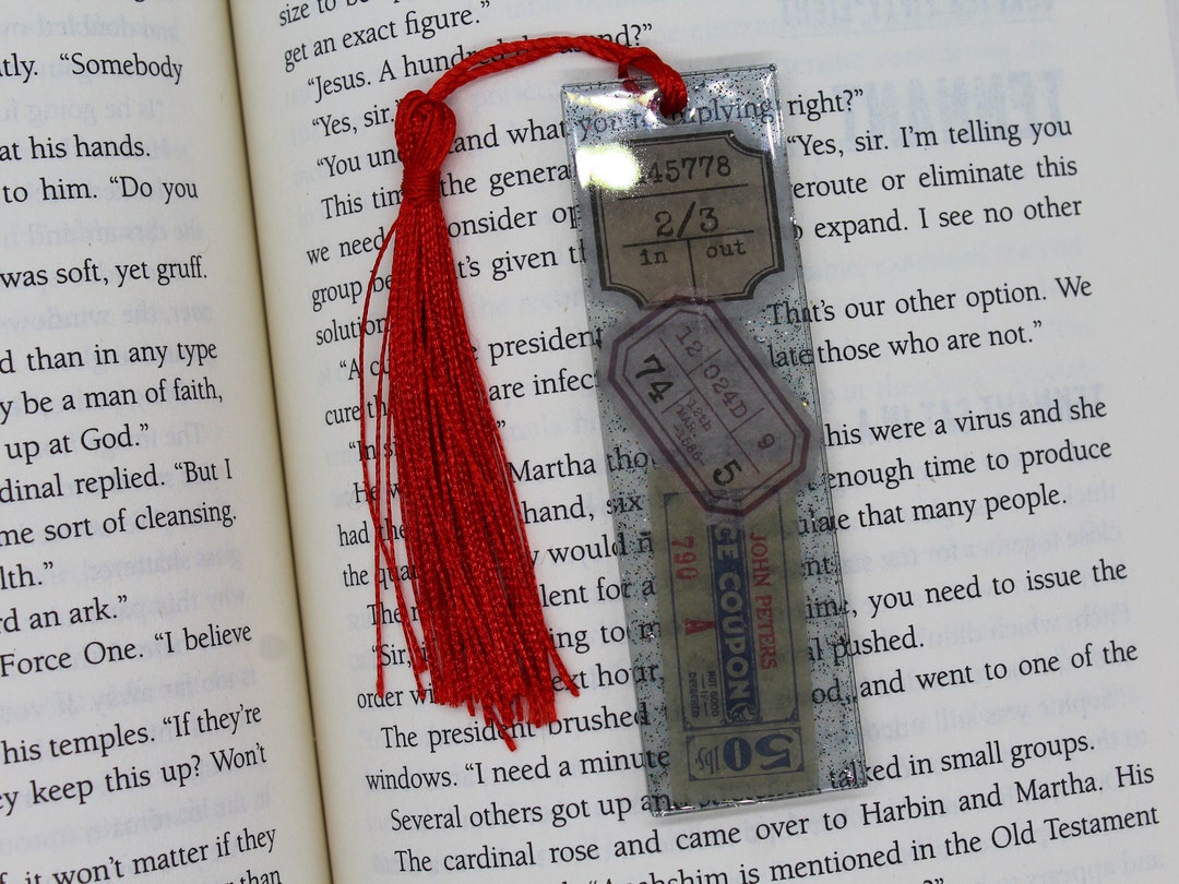 Vintage Ticket Bookmark Reading Placeholder Resin Bookmark - Etsy