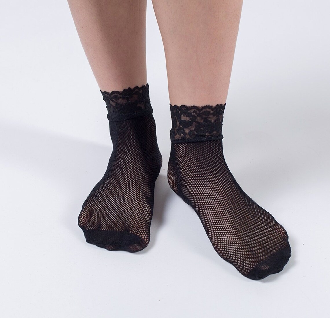 NEW* Women's Fashion & Trendy Lace Fishnet Socks - Women's Casual Ankle ...