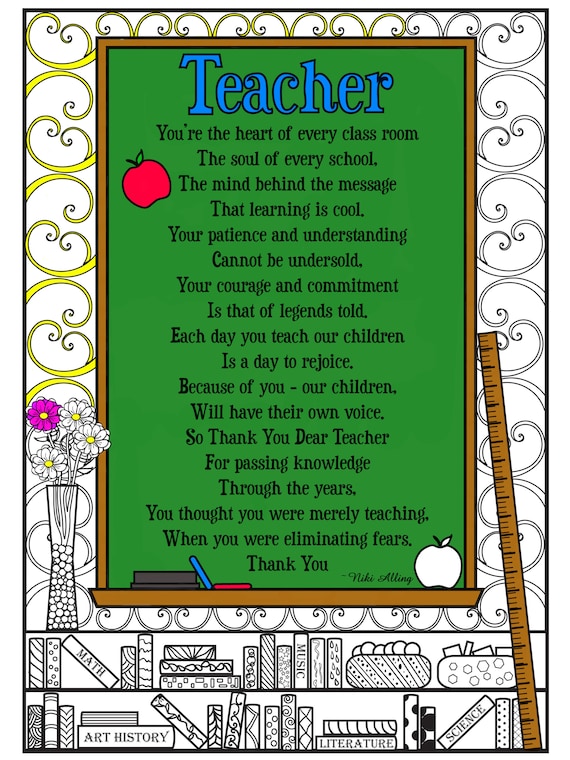 Teacher Poems That Rhyme