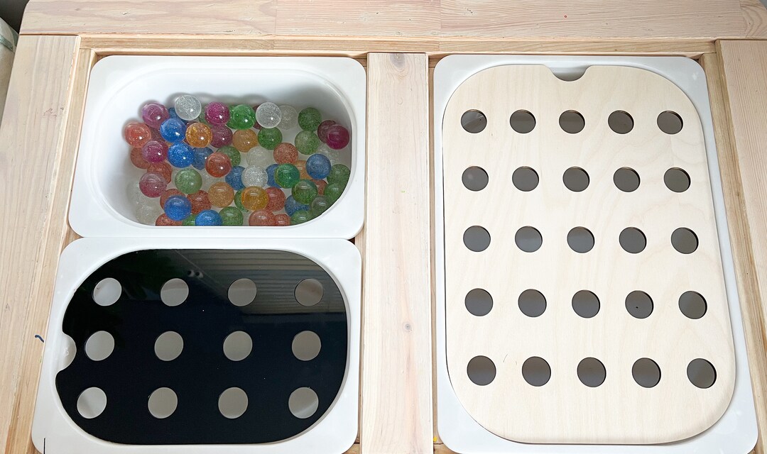 Acrylic and Wood Flisat Sensory Bin Large Hole Board Trofast Cover ...