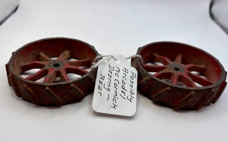 Antique Cast Iron Tractor Wheels: Arcade Mccormick Deering Rear Pair (3 ...