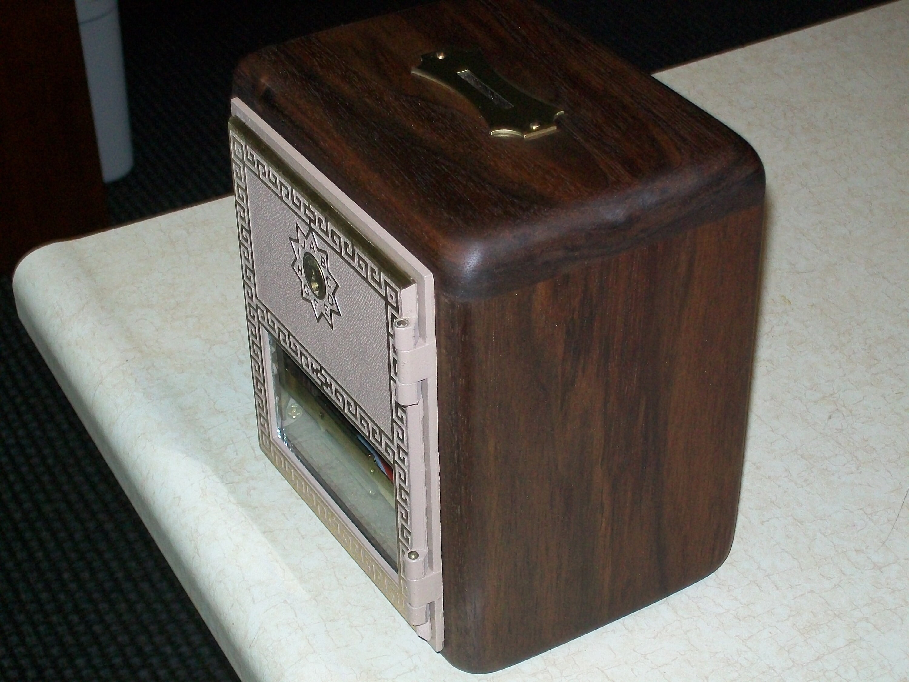 Antique Post Office Box Door Walnut Coin Bank - Etsy