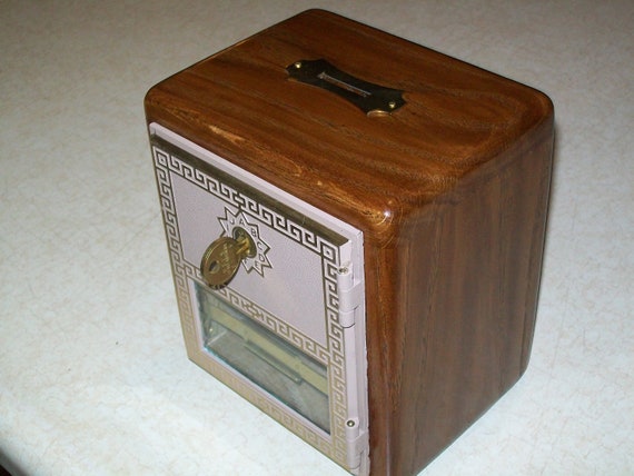 New White Oak Post Office Box Door Coin Bank - Etsy