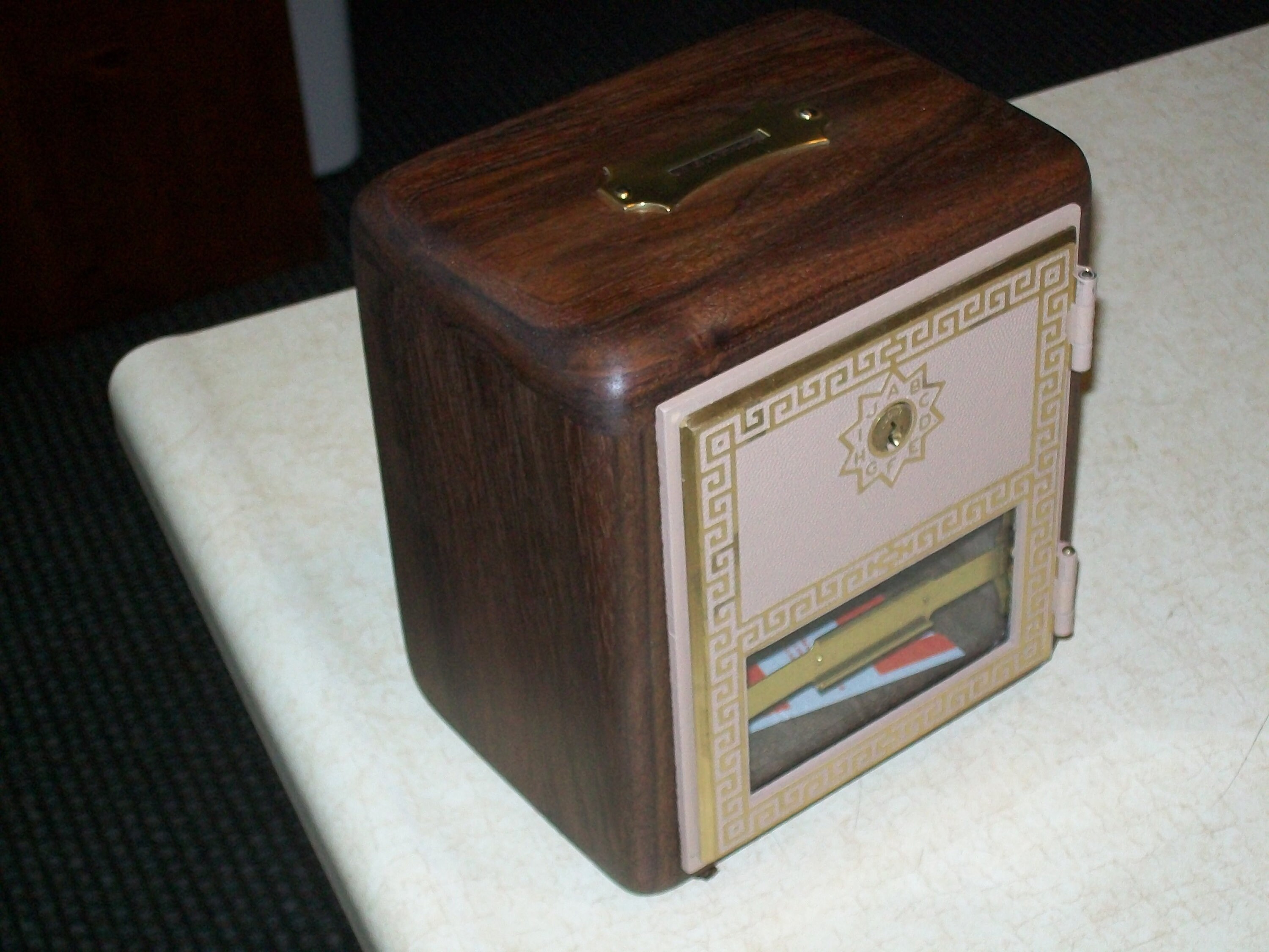 Antique Post Office Box Door Walnut Coin Bank - Etsy