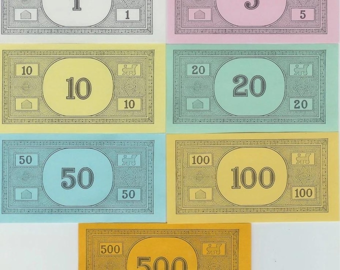 Vintage Monopoly Board Game Money - Pick Your Bills - Etsy