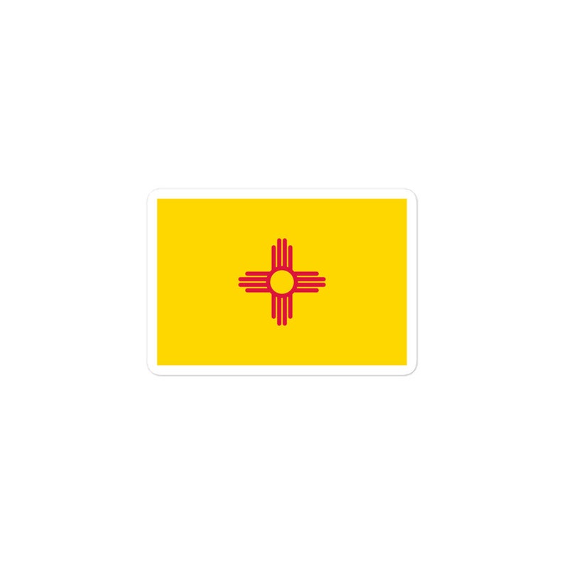 New Mexico Zia State Flag Sticker - Etsy