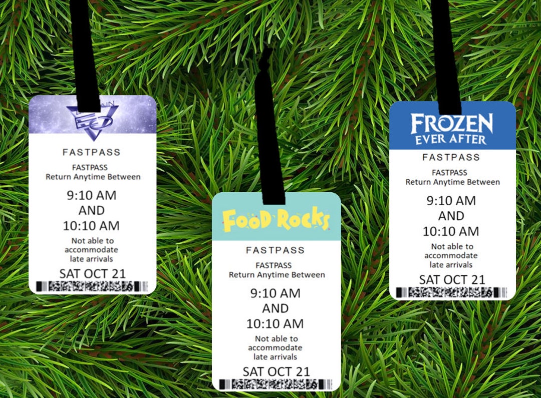 Disney Epcot Fast Pass Christmas Ornament - Etsy