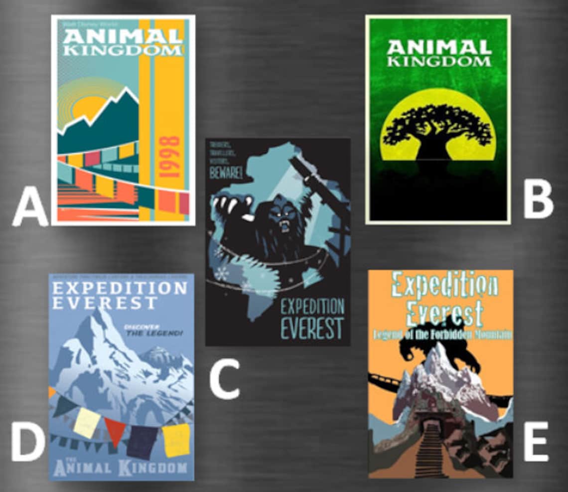 Disney Vintage Poster Magnet Animal Kingdom Expedition | Etsy